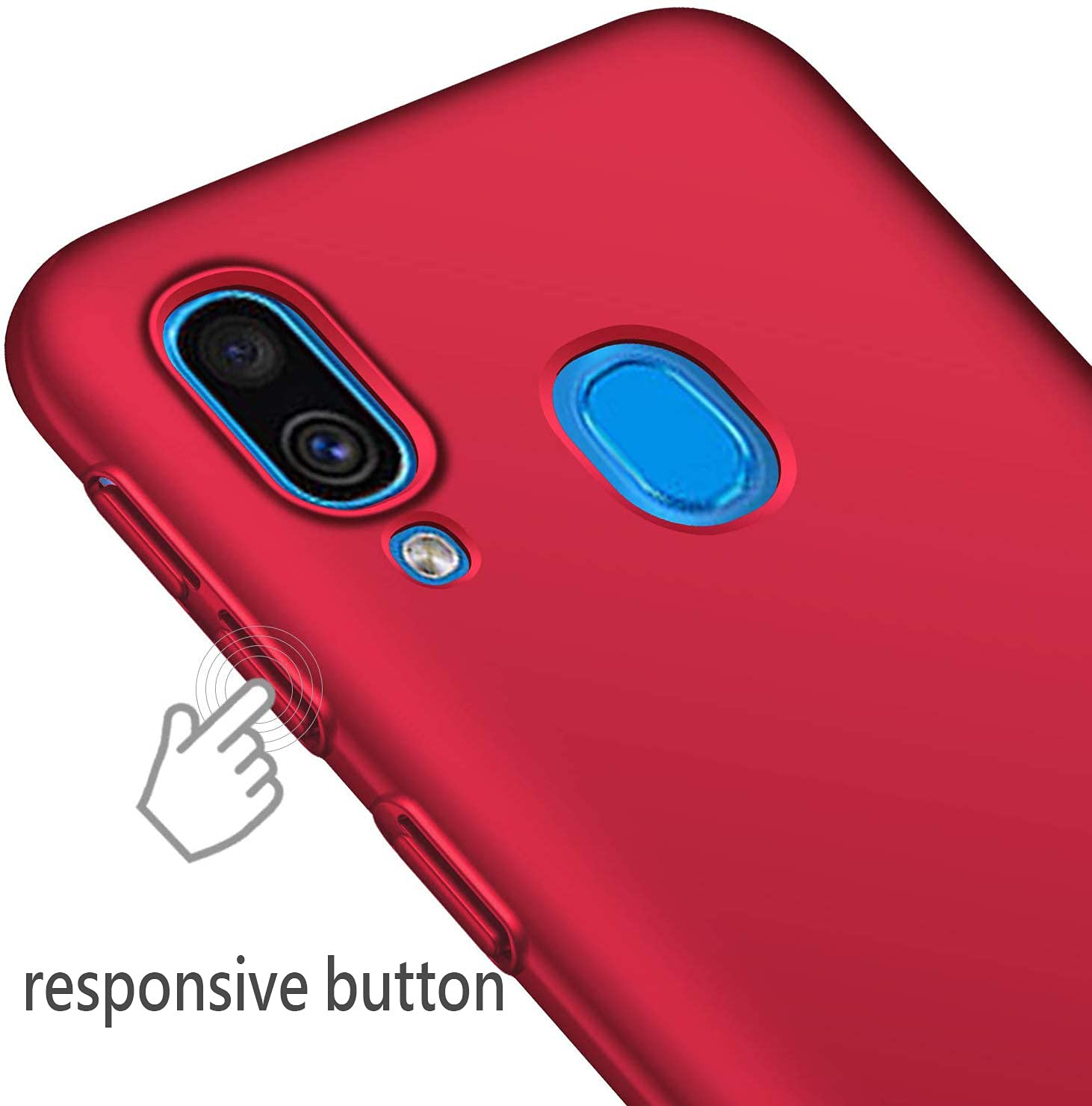 Case for Samsung A40 Slim Protective Samsung Galaxy A40 Phone Case [Protect from Shock/Scratch/Slip/Marks] [Ultra Thin] [Matte Finish] Durable PC Hard Cover for Samsung Galaxy A40 (Red)