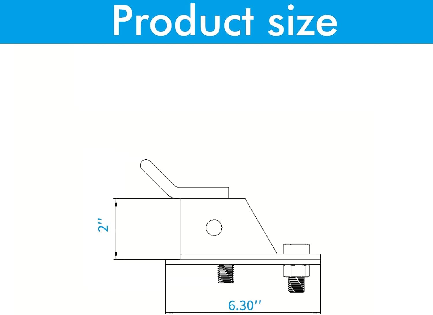 Bolt-On 2-Inch ATV, UTV Trailer Hitch Receiver Adapter,Trailer Hitch Receiver