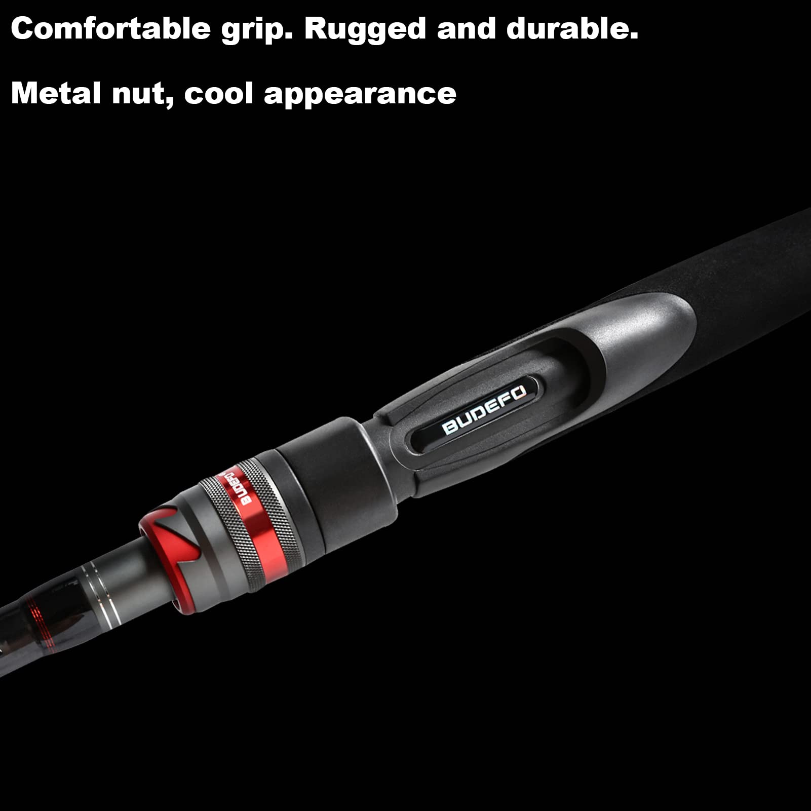 BUDEFO Travel Portable Baitcasting Fishing Rods Spinning and Casting Rod 24 Ton Carbon 6ft-11ft 3Pc and 4Pc Fishing Pole
