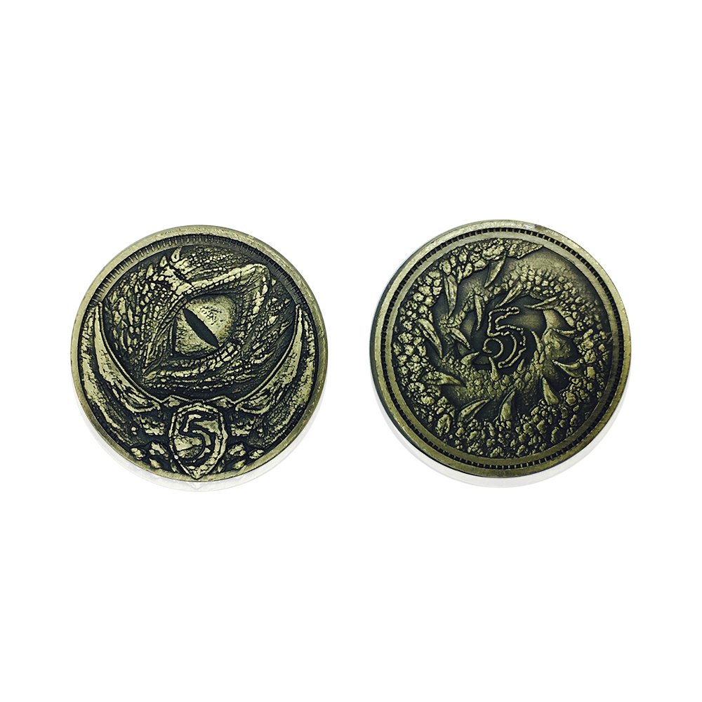 Norse Foundry Dragon Variety Pack (Set of 10) (Metal Plated Novelty) Adventure Coins for RPGs / LARP | DND Pathfinder Live Action Role-Playing Games