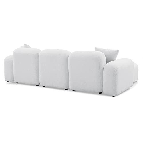 ERYE L-Shaped Modular Sectional Sofa Couch DIY Free Combination Modern Convertible Sofa&Couch w/3 Single Seats and Movable Ottoman for Living Room
