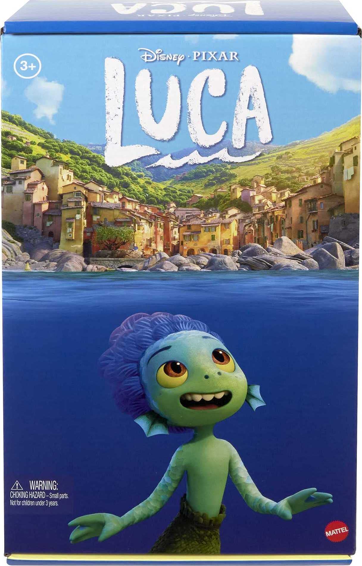 Mattel Pixar Luca Alberto Scorfano Action Figure Movie Toys, Highly Posable with Color Change Elements, Swappable Parts & Authentic Look, Kids Gift Ages 3 Years & Up