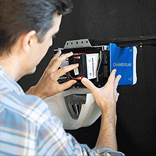 Chamberlain Smart Garage Door Opener with Battery Backup - Durable Chain Drive - myQ - Smartphone Controlled - Ultra Quiet with MED Lifting Power, Model C273T, Gray