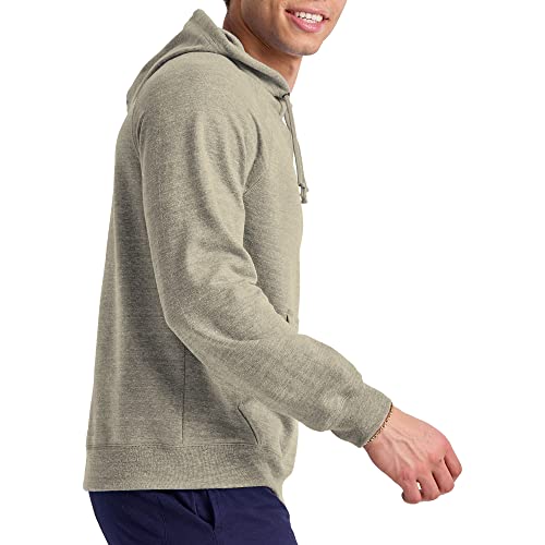 Hanes Men's French Terry Pullover Hoodie, Camouflage Green Pe Heather, Large