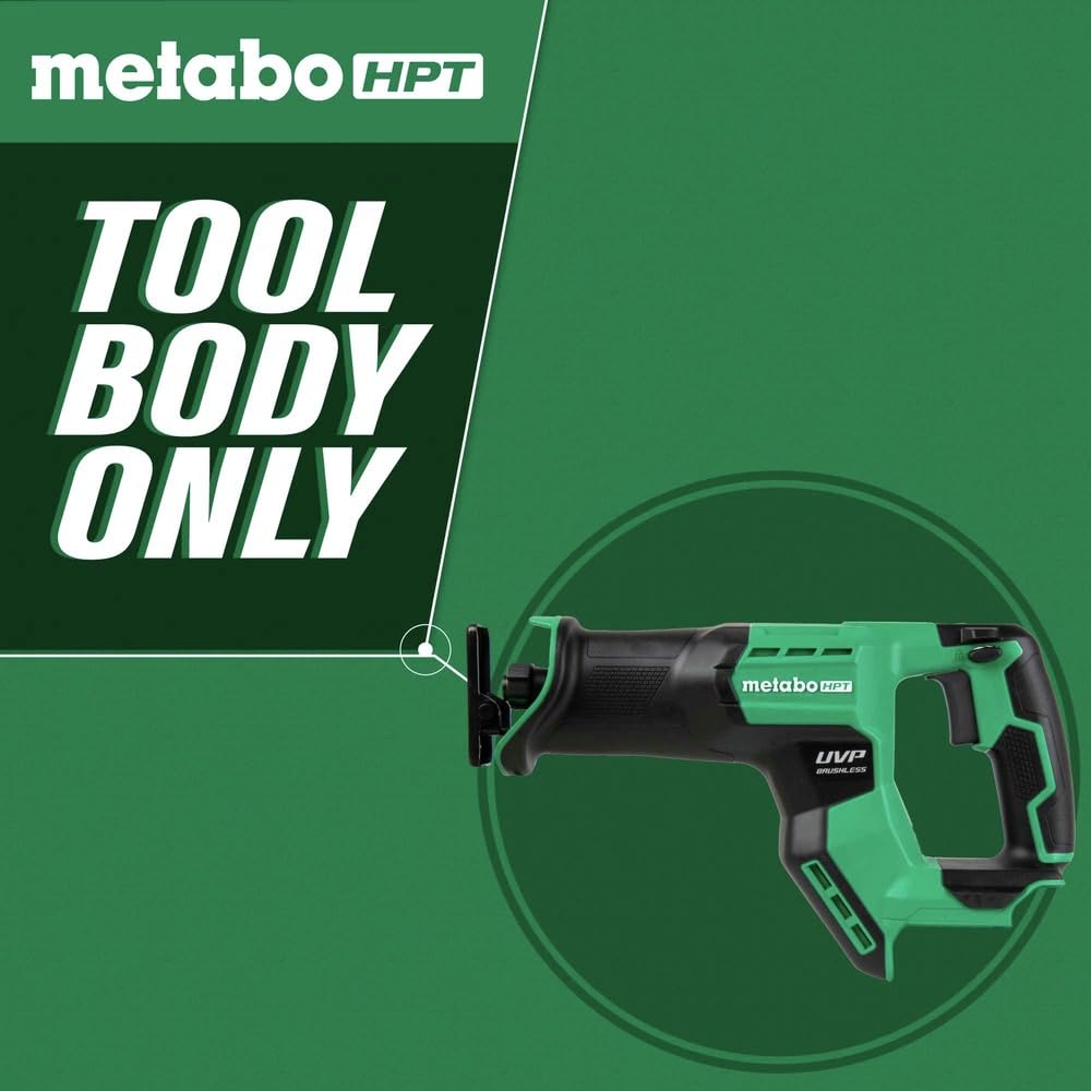 Metabo HPT Cordless 18V MultiVolt⢠Compact Reciprocating Saw | Tool Only - No Battery | 4 Speed Modes | User Vibration Protection | Lifetime Tool Warranty | CR18DMAQ4