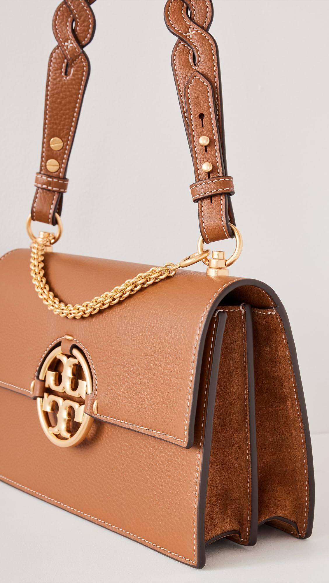 Tory Burch Women's Miller Flap Shoulder Bag, Light Umber, Tan, One Size