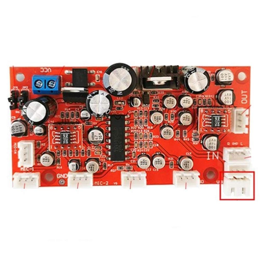 Comyglog 12V 24V PT2399 Digital Microphone Audio Amplifier Board Karaoke Plate Reverb Preamplifier Reverberator OP275 Op Amp