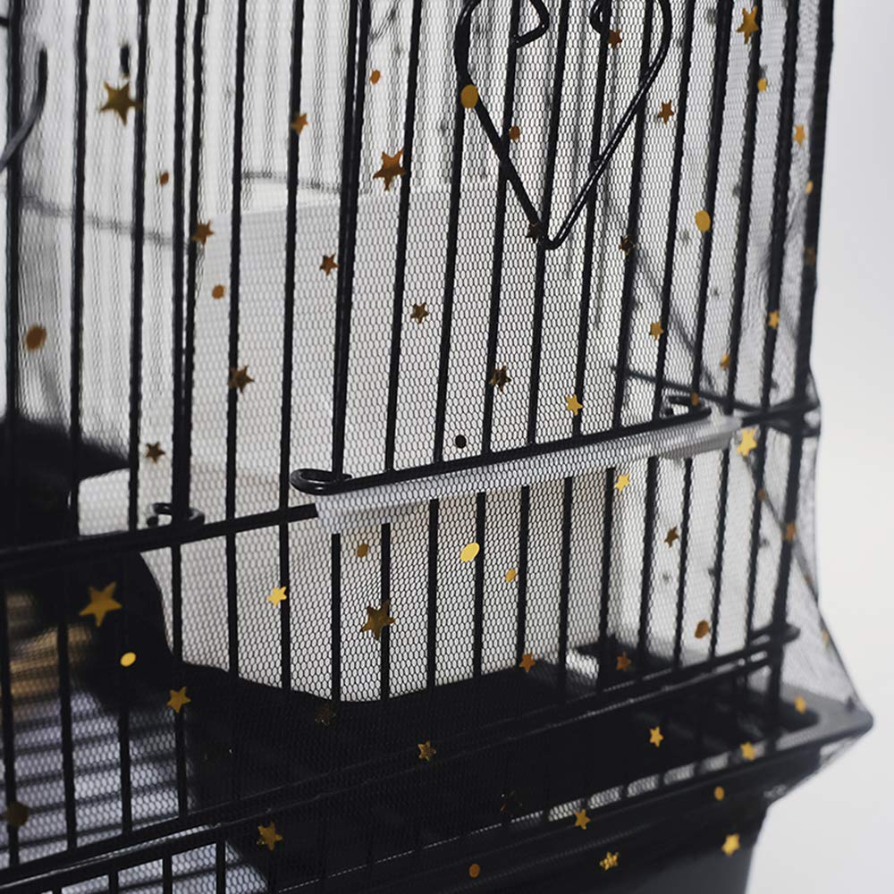 Bonaweite Extra Large Mesh Bird Seed Catcher, Bird Cage Stretchy Guard Cover, Birdcage Nylon Shell Skirt Traps Guards - 29.5β Height