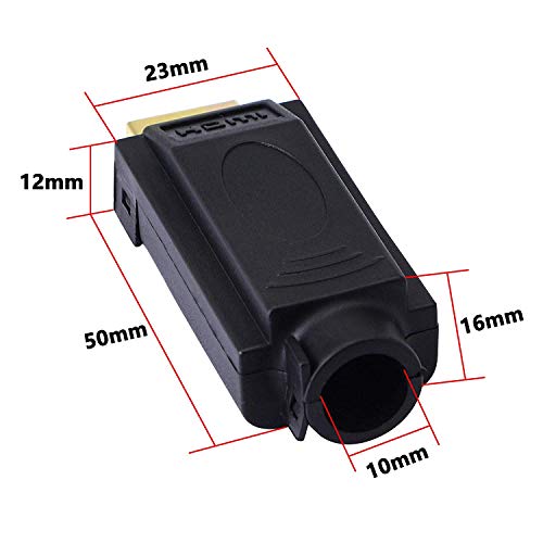SinLoon 2 Pack HDMI Solderless Adapter Gold Plated HDMI Extension Cable Connector Signals Terminal Breakout Board Free Welding Connector with Plastic Cover Screwdriver