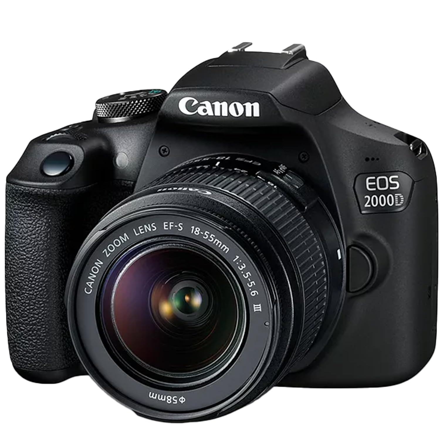 Canon EOS 2000D (Rebel T7) DSLR Camera with 18-55mm Lens + 64 GB Memory + Spare High Capacity Replacement Battery + Filters + Case + Mini Tripod + More (28 pc Bundle)