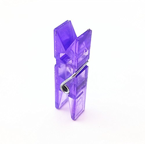 yueton 50pcs Mini Colorful Clear Plastic Clothespins Clip, Clothes Line Clips, Clothesline Utility Clips