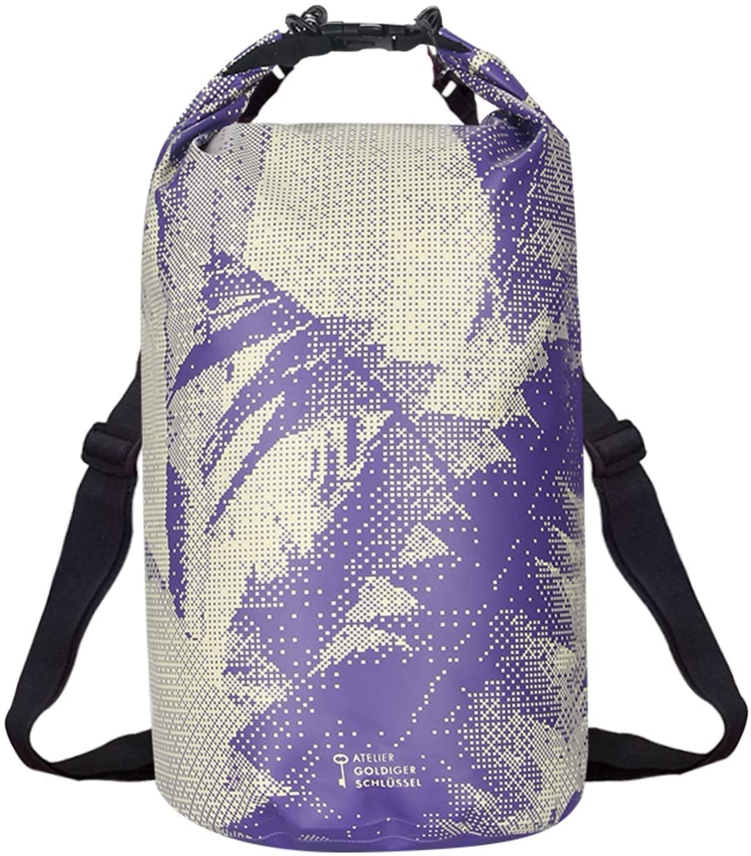 Buffalo Gear 20L Waterproof Dry Bag Backpack Duffel Bag for Travel, Motorcycling, Cycling, Hiking, Camping (Purple)