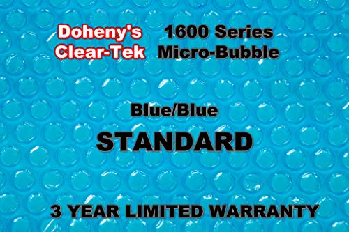 Doheny's Clear-Tek Micro-Bubble Solar Covers for In-Ground Swimming Pools | Increase Your Pools Solar Energy Absorption by Up to 25% (18' x 36', 3200 Ultimate Series Clear)