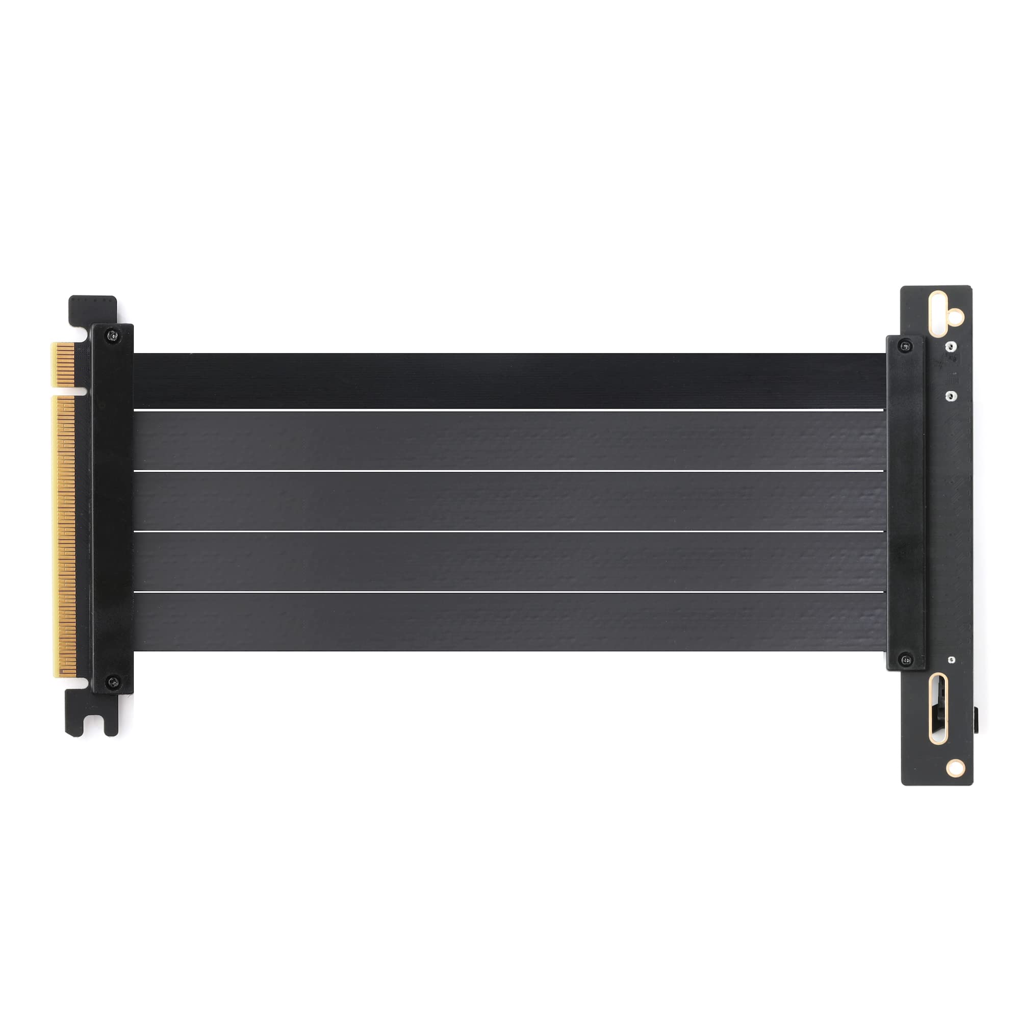 COOCAT PCIe 4.0 Riser Cable, x16 PCI Express 4.0 Riser Extender, Flexible High Speed GUP Riser Adapter for Graphics Card Vertical Mount ([ PCIE 4.0 ] [ 20cm & 90° ], Black)