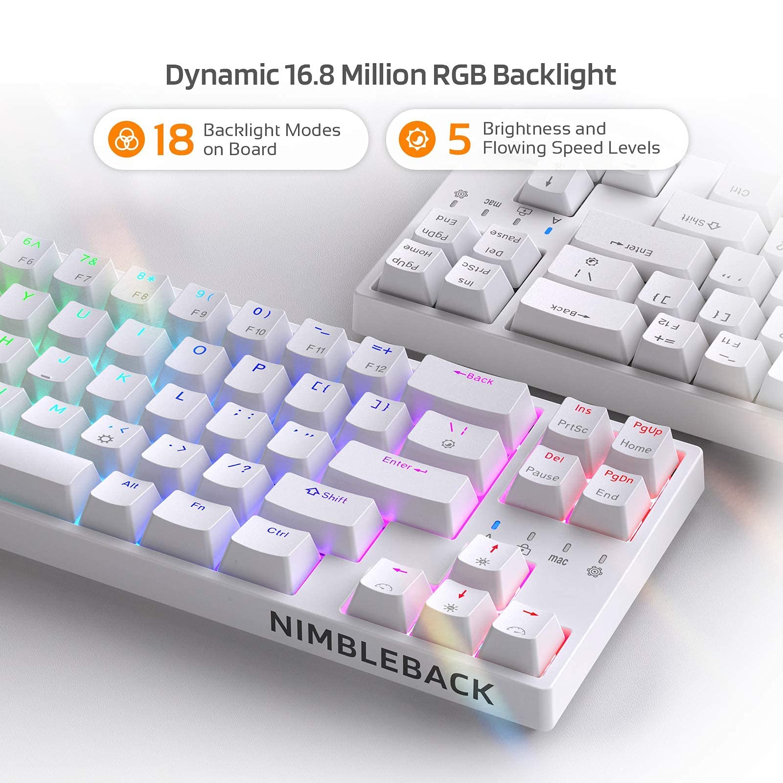LTC Circle Pit HM-001 RGB Gaming Mouse & LTC NB681 Nimbleback RGB Wired 65% Hot-Swappable Mechanical Keyboard(Red Switch) Bundle