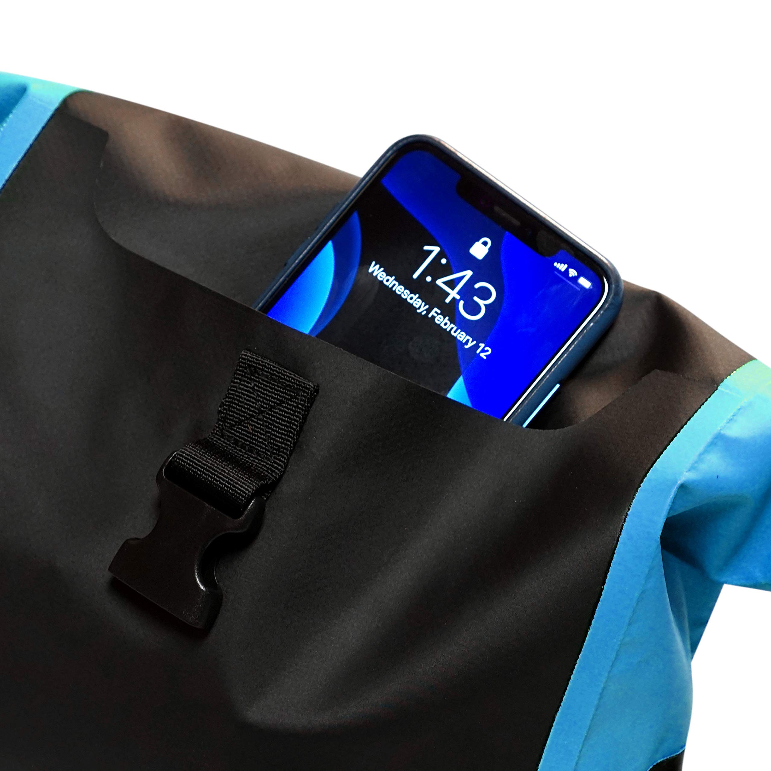Nupouch Waterproof Crossbody Purse Beach/Sports/Waterproof Bag, Black/Blue
