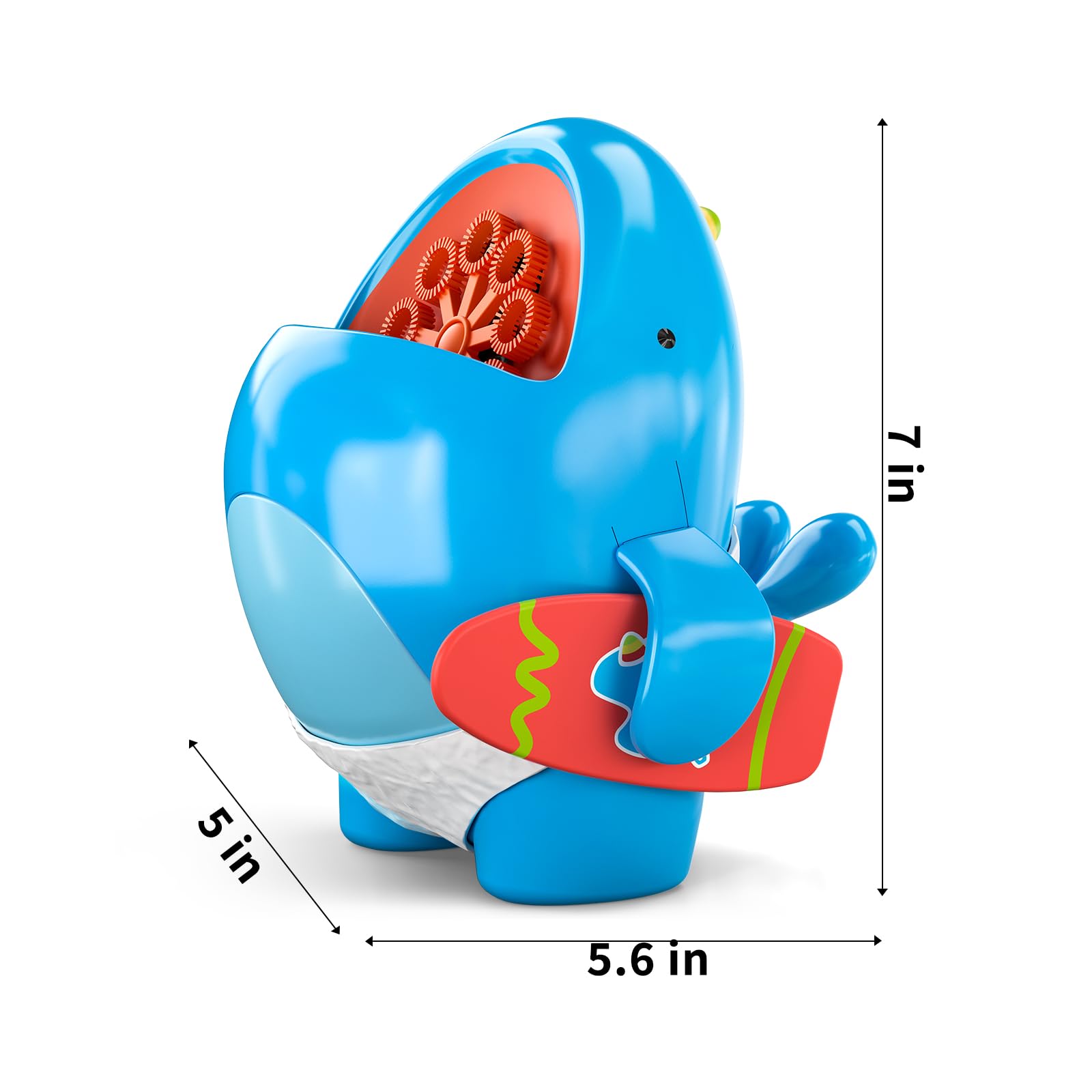 ConeWhale Fun Whale Style Automatic Bubble Machine Set, 4800+ Bubbles Per Minute, Wands and Solution Included, Bubble Blower Maker for Summer Outdoor Toys, Party, Birthday
