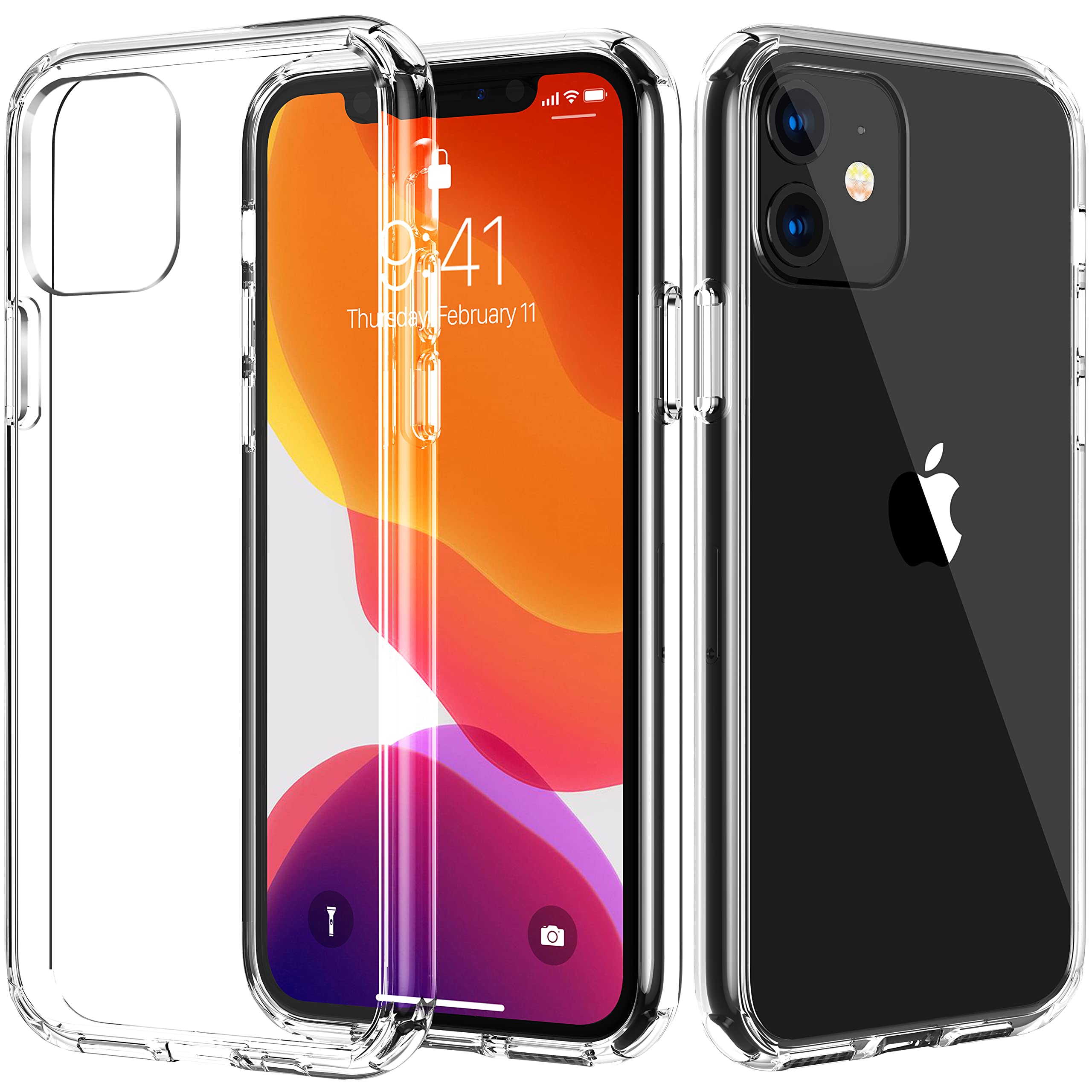 CASEKOO Crystal Clear Designed for iPhone 11 Case, [Not Yellowing] [Military Grade Drop Protection] Shockproof Protective Phone Case 6.1 inch 2019 (Clear)