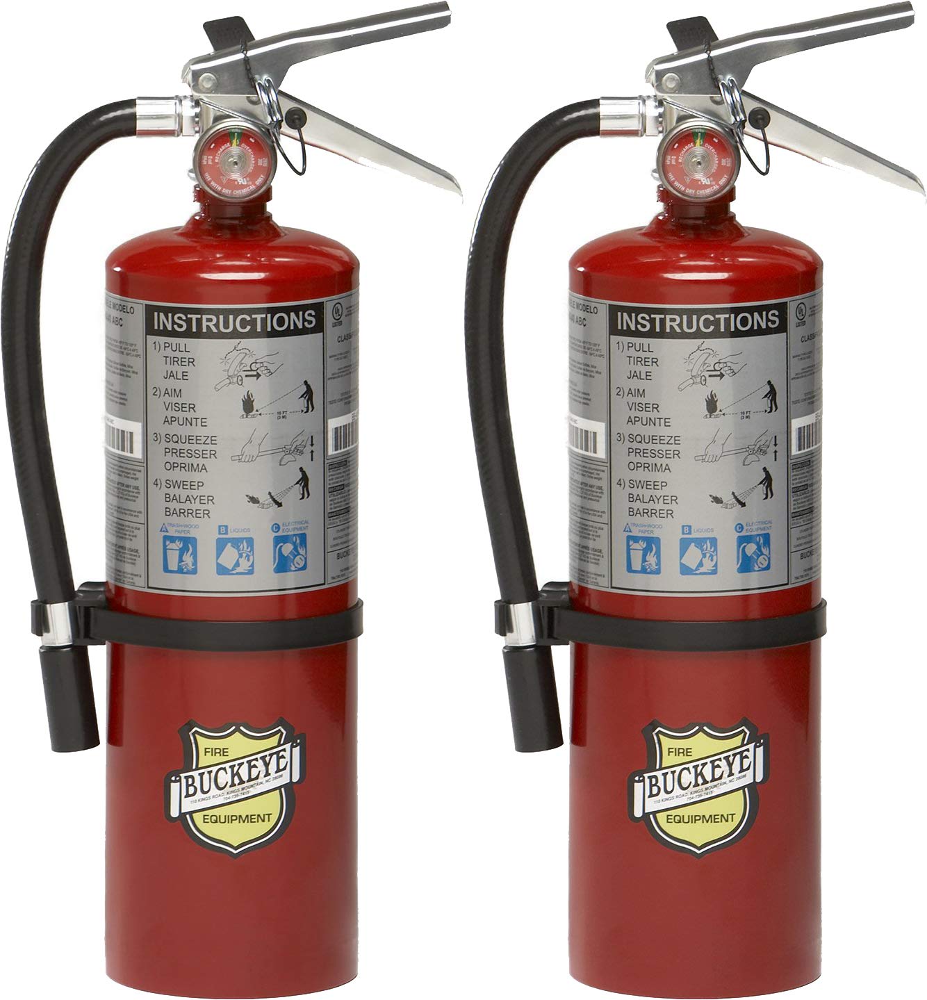Buckeye 5 HI SA40 ABC 10914 Fire Extinguisher, Pack of 2