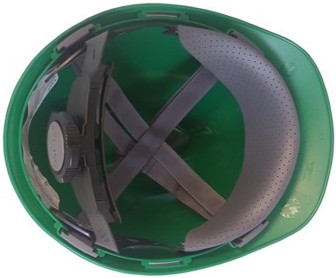 MSA V Cap Style Hard Hats w/FasTrac III Suspensions and Handy Tote Bag - Green