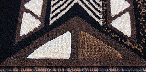 South West Area Rug 5 Feet X 7 Feet Chocolate Design C318