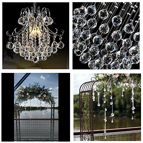 Crystal Ball Prism 40mm/1.57 Inch Decorative Ball for Chandelier Window Suncatcher 10Pack Rainbow Maker