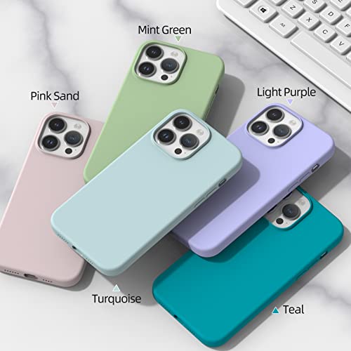 K TOMOTO Compatible with iPhone 14 Pro Max Case for Women, [Drop Protection] [Anti-Fingerprint] [Anti-Scratch] Shockproof Soft-Touch Silicone Phone Case for iPhone 14 Pro Max 6.7", Hot Pink