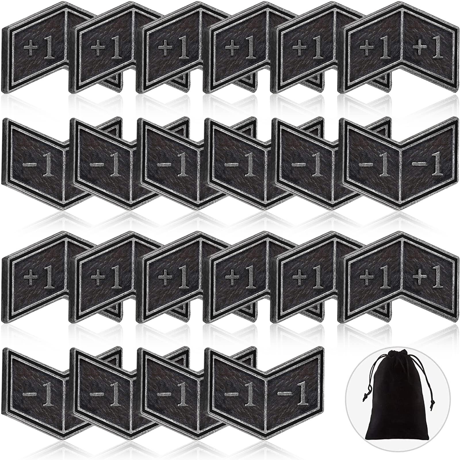 Sumind 40 Pieces Metal MTG Counters Magic Gathering Counters Magic Counter Tokens Bulk Antique Silver MTG Buff Counters for CCG MTG Magic The Gathering