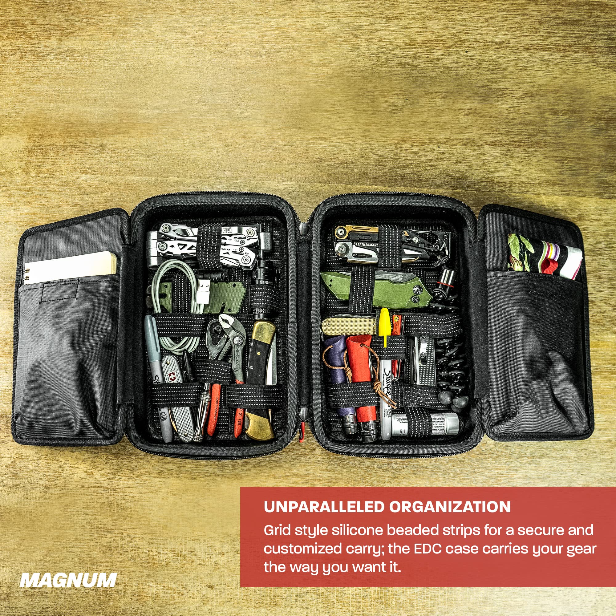 Clip & Carry Bundle of Magnum & Adequate Sized EDC Storage Cases w/Integrated Valet Dump Tray