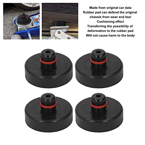 Kadimendium Rubber Jack Pad, Easy Storage Stand Frame Rail Protector No Harm to Human High Compatibility Good Protection for Garage
