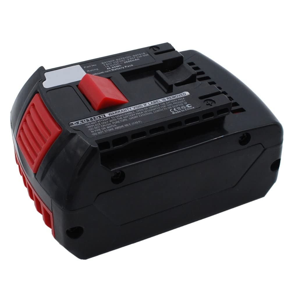 Synergy Digital Power Tool Battery, Compatible with Bosch 3601H61S10 Power Tool, (Li-ion, 18V, 2600mAh) Ultra High Capacity, Replacement for Bosch 2 607 336 091, 2 607 336 092, 2 607 336 169 Battery