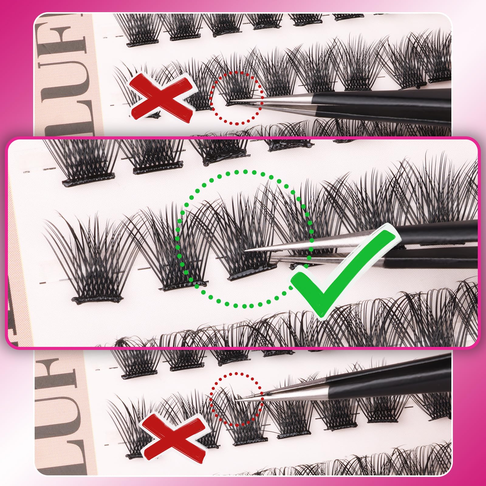 Colored Lashes Cluster Eyelashes Individual DIY Lashes Extensions 7 Colors Eye Lashes Extensions 140 PCS Clusters False Lashes DIY at Home Set Pack(14MM)
