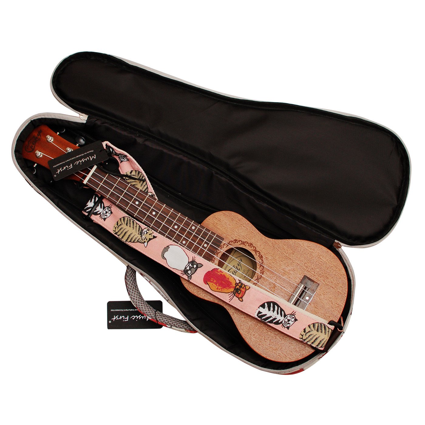 MUSIC FIRST Canvas 21β Soprano "MR DOG" ukulele case ukulele bag ukulele cover, Original Design.