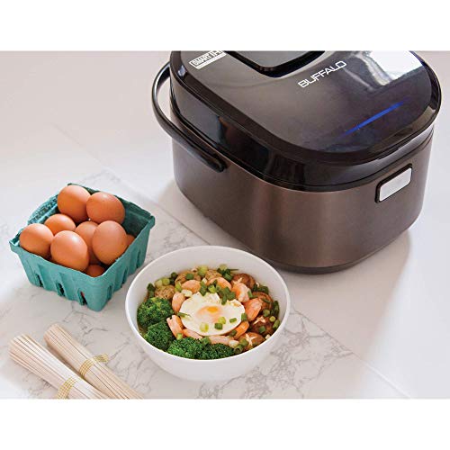 Buffalo Titanium Grey IH SMART COOKER, Rice Cooker and Warmer, 1.5L, 8 cups of rice, Non-Coating inner pot, Efficient, Multiple function, Induction Heating (8 cups)
