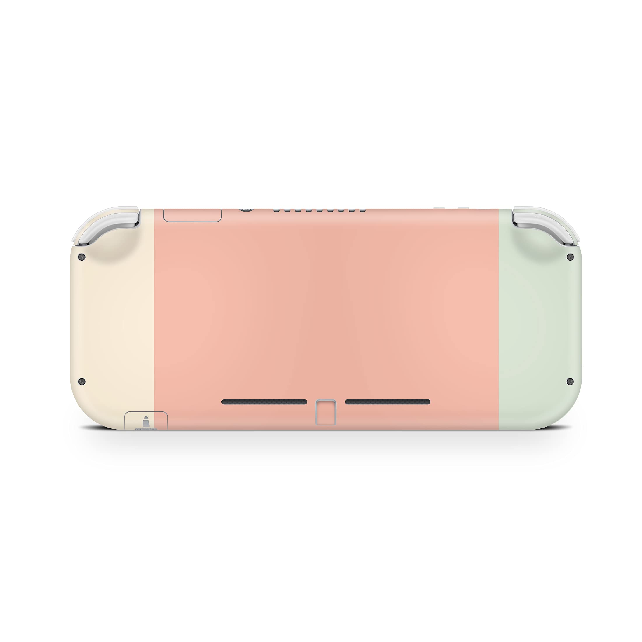 Tacky Design Classic Solid Color Decal Skin Compatible with Nintendo Switch Lite Skin Wrap, Orange Color Blocking Skin for Nintendo Switch Lite Stickers, Premium Vinyl 3M Full Wrap Cover Decal.