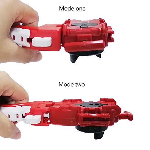 Speder Bey Gyro Blades Launcher and Grip Burst, Light Sparking Battling String Launcher Gyro Right Spin TopToys Accessories(Red)