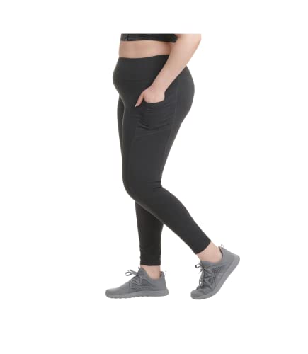 Spalding Women's Legging with Pockets, 28 inch Inseam Charcoal Heather