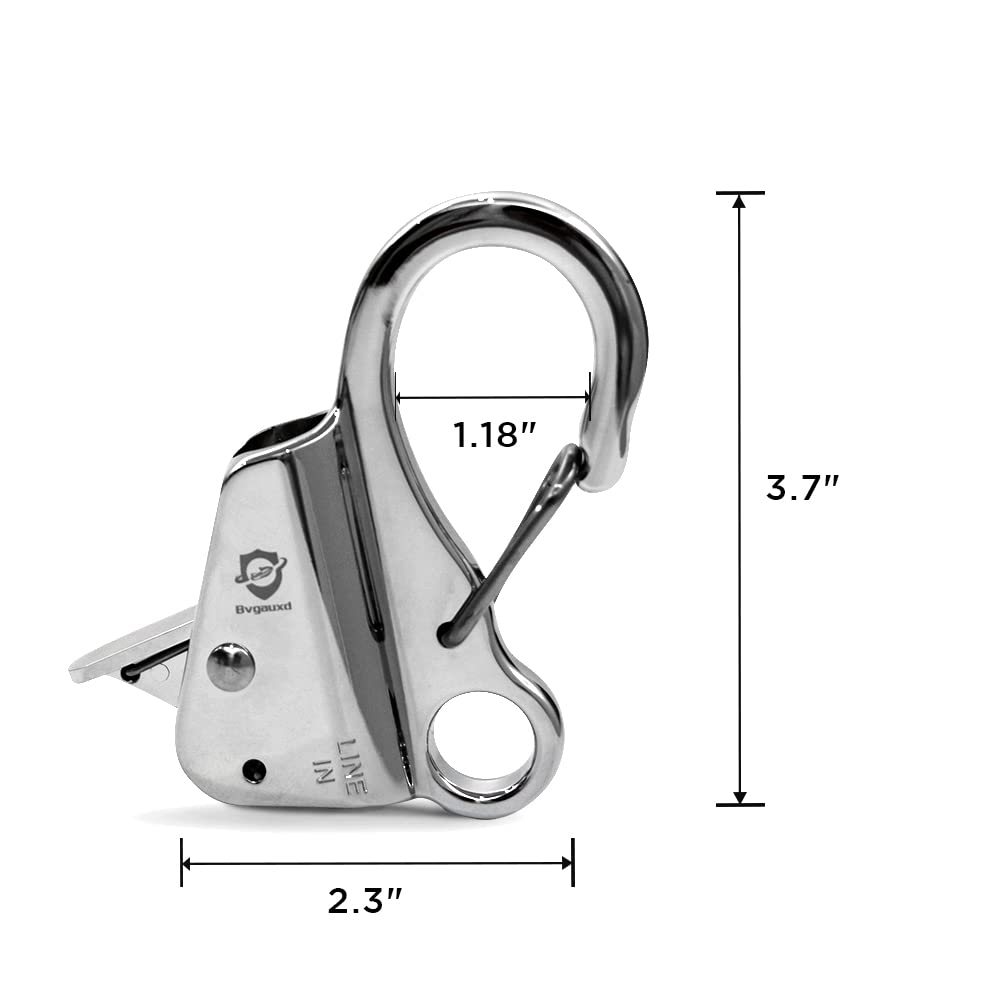 bvgauxd Stainless Steel Boat Anchor Hook with Quick Release for Pontoon, Small Boat to Secure on The Shallow (1)