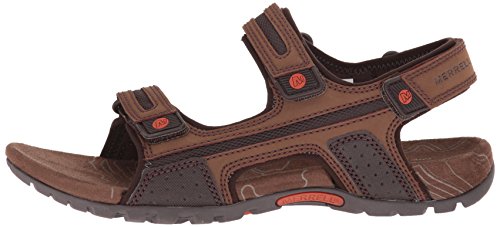 Merrell Men's Sandspur Oak Sandal, Dark Earth, 10 Medium US