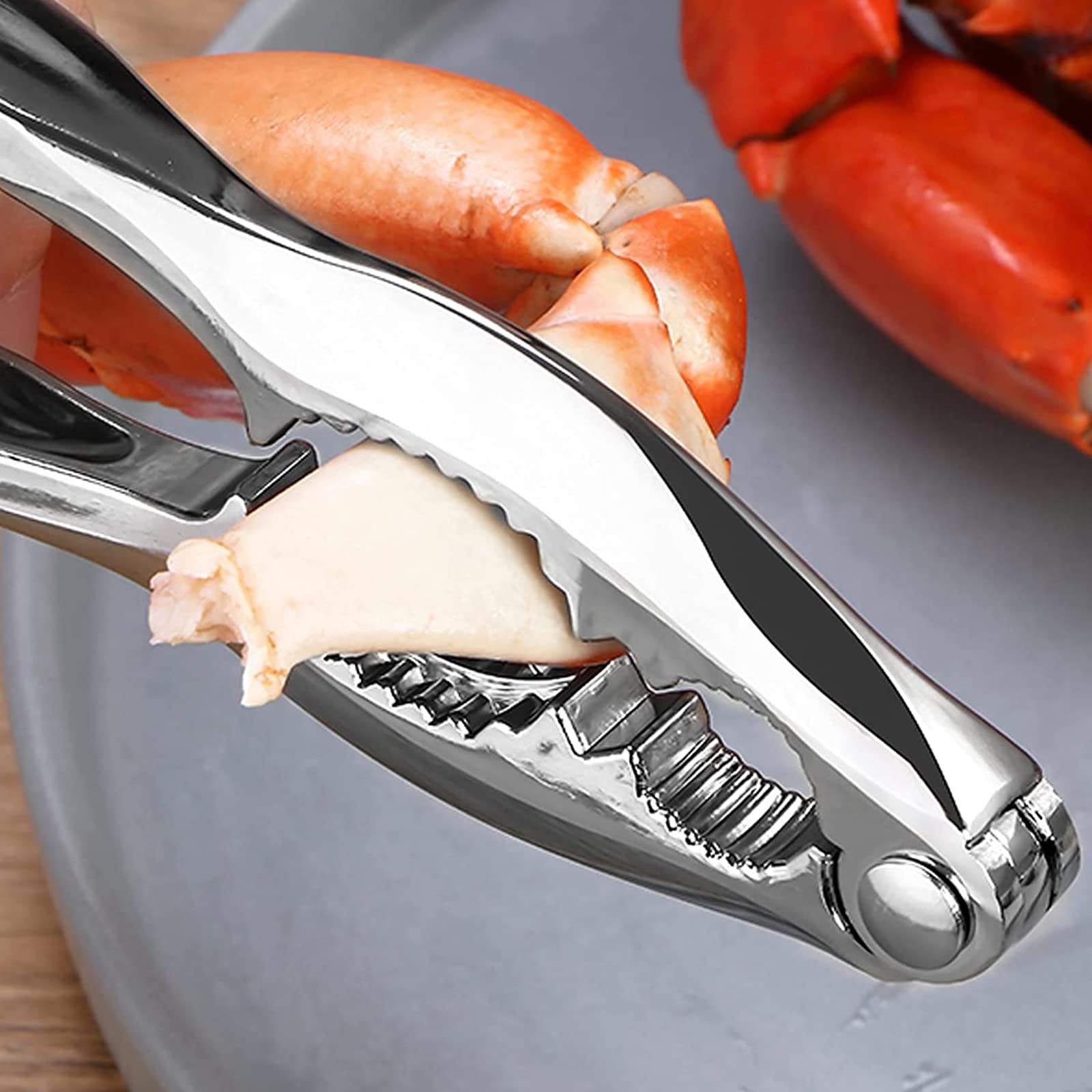 Crab Leg Cracker Tool Butter Warmers for Seafood Crab Leg Crackers Crab Lobster Butter Ceramic Warmers Set for Seafood Crab Crackers and Tools (9PCS)