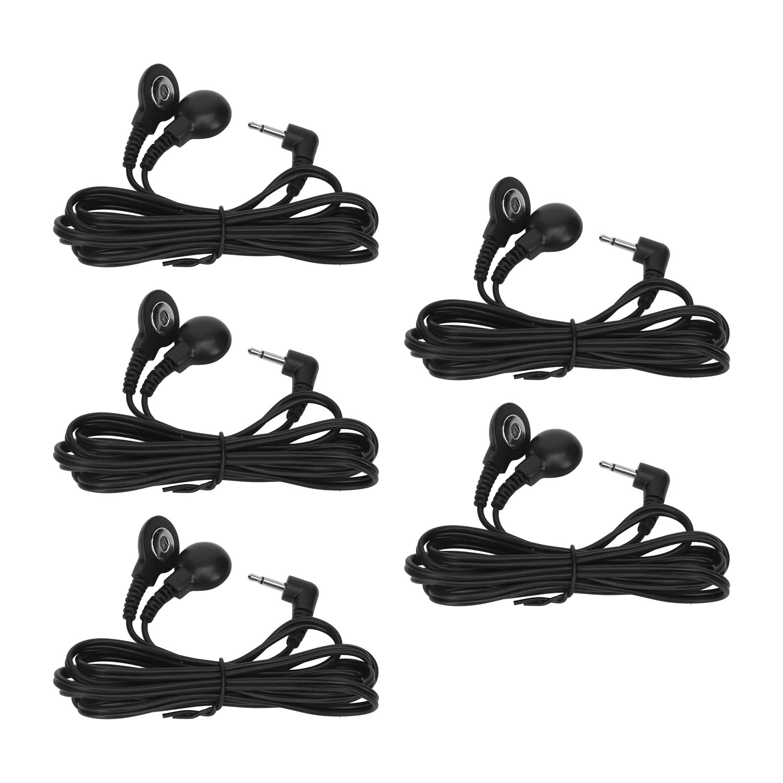 Electrode Cable, Electrode Wire, 5PCS Electrode Wire Black 2.5mm Elbow 1.2m Replacement Wires for TENS Digital Machine