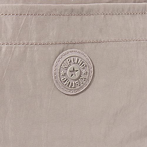 Kipling womens WomenÂ’s Sebastian Bag, Super Light, Durable Messenger Bag, Nylon Shoulder Crossbody Bag, Grey Gris, 9 L x 8.5 H 1.75 D US