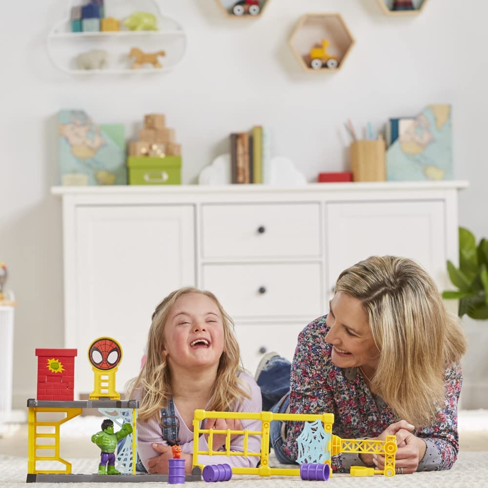 Spidey and His Amazing Friends Hulk’s Smash Yard Preschool Toy, Hulk Playset with Toppling Tower and Smash Wall, Kids Ages 3 and Up (Amazon Exclusive)