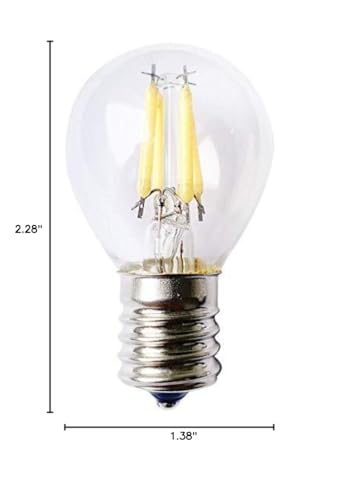 HERO-LED S11-DSE17-4W-WW27 Dimmable S11 E17 Intermediate Base 4W LED Filament Light Bulb, 40W Equivalent, Warm White 2700K, 4-Pack