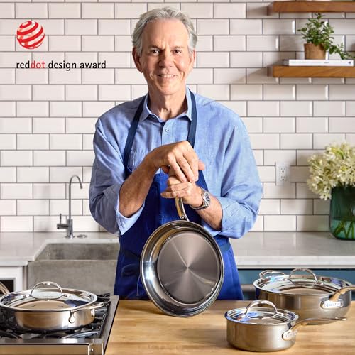 Hestan - NanoBond Collection - Titanium Stainless Steel 10-Piece Ultimate Cookware Set - Toxin, PFAS, & Chemical Free Clean Cookware, Induction Cooktop Compatible