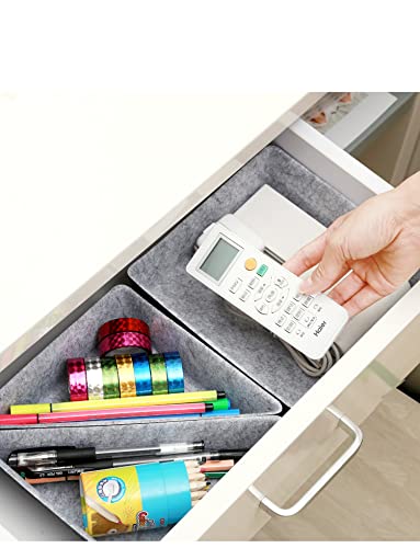 TALEVT Felt Storage Bins,1 Set with 3pcs Storage Container,Felt Drawer Organizer,Bedroom Closet Organization for Small Things