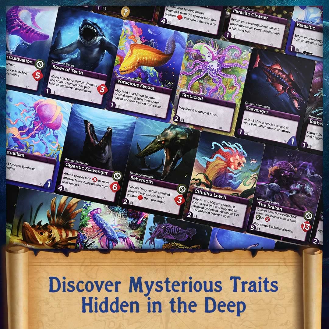 Northstar Game Studio Oceans Board Game | Beautiful Strategy Game for Adults, Teens & Families | Create Aquatic Species in This Ecosystem Game | 2-4 Players, 90 mins, Age 12+