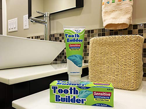 Squigle Tooth Builder SLS Free Toothpaste (Stops Tooth Sensitivity) Prevents Canker Sores, Cavities, Perioral Dermatitis, Bad Breath, Chapped Lips - 6 Pack