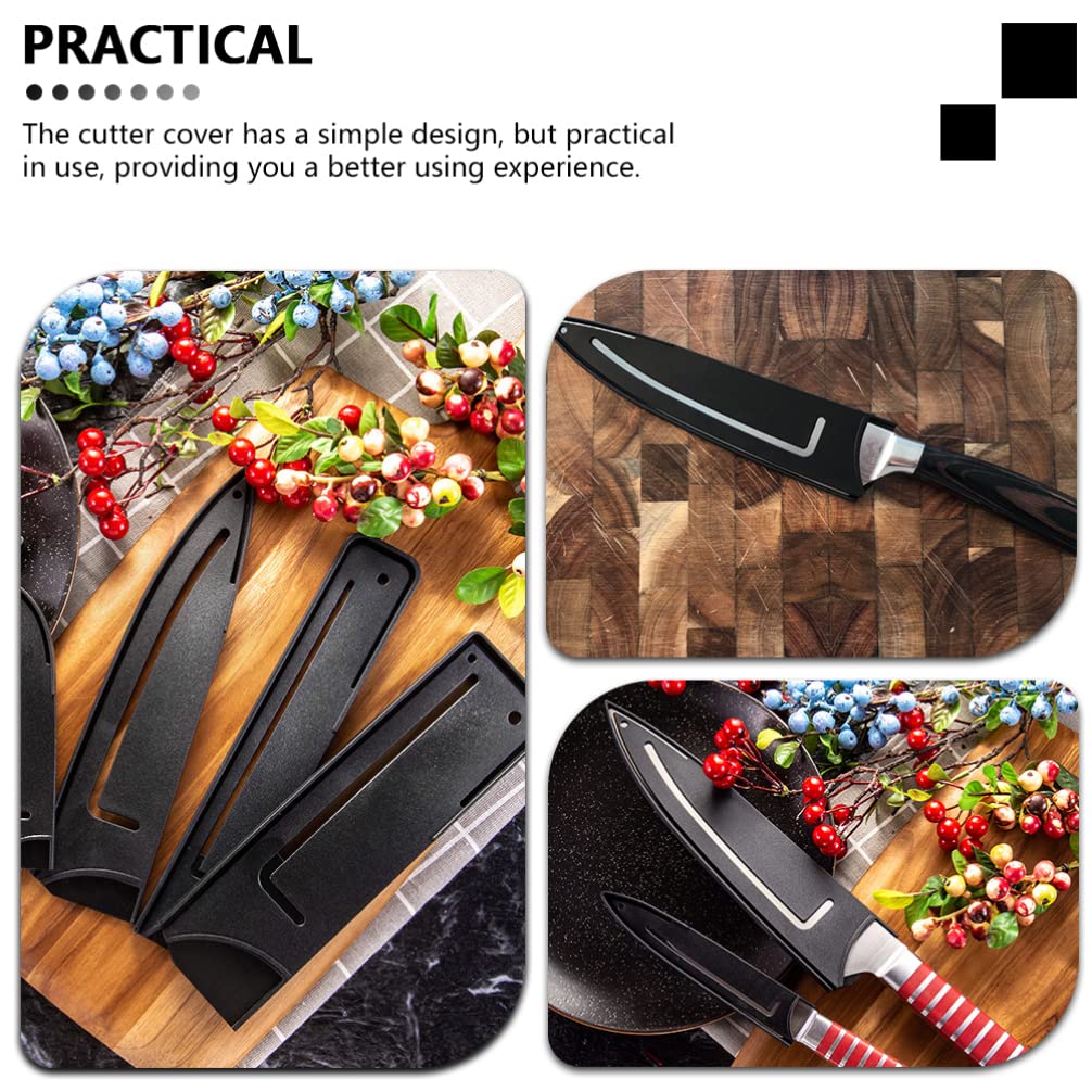 Hemoton 6pcs Scabbard Cutter Cutter Protector Kitchen Gadget Kitchen Utensil Plastic Knives Protectors Plastic Cutter Cover Cutter Protective Cover Cutter Accessories Cutter Sleeve