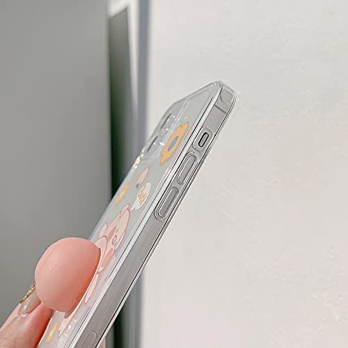 BONTOUJOUR Phone Case for iPhone 11, Funny Novelty Waving 3D Squeezable Peach Butt Piggy Pattern Lovely Pig Case Transparent Soft TPU Silicone Rubber Case Help Relax